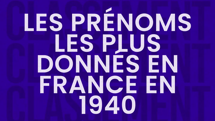 Prénoms les plus donnés en 1940 : le classement